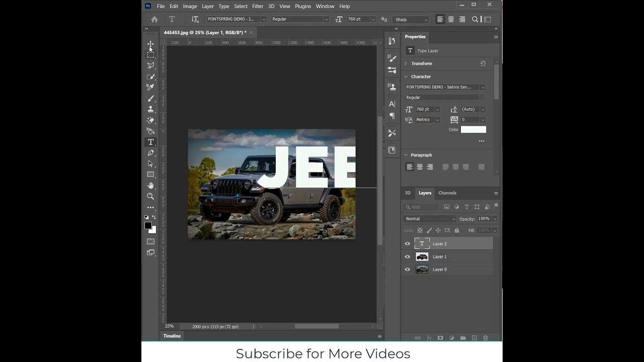 Text behind the object in Photoshop | Text behind object photoshop # ...