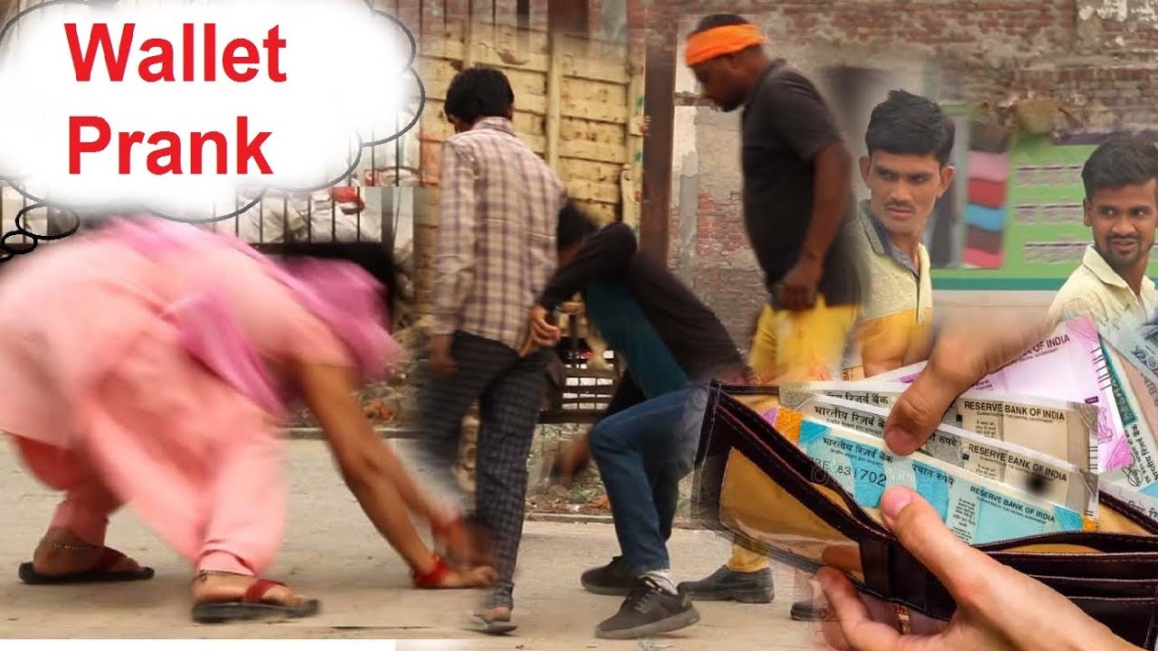 Wallet prank in india #latestpranks people Funny reaction - YouTube