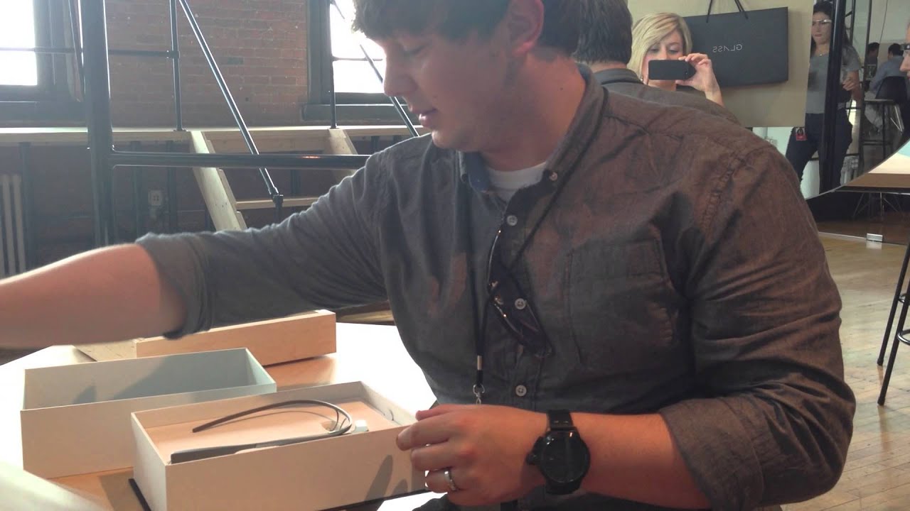 Unboxing Google Glass (well, briefly at least) - YouTube