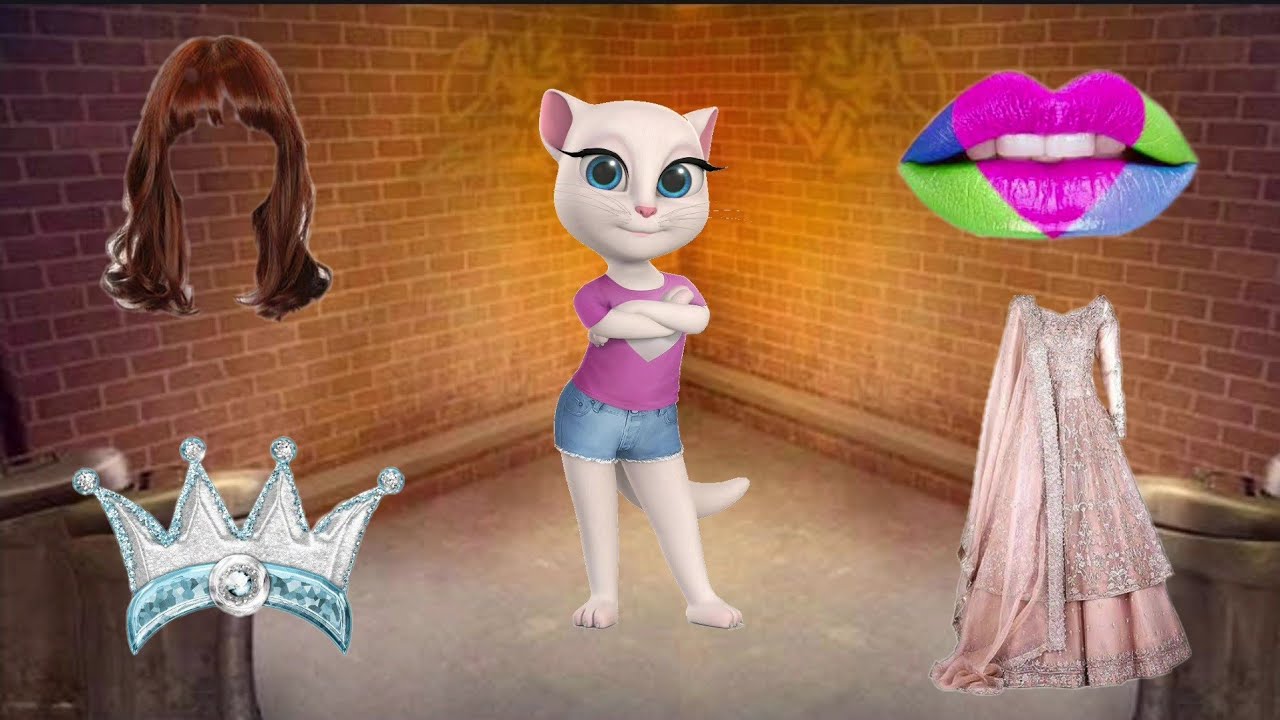 Angela makeup lipsticks colour funny angela talking tom comedy video ...