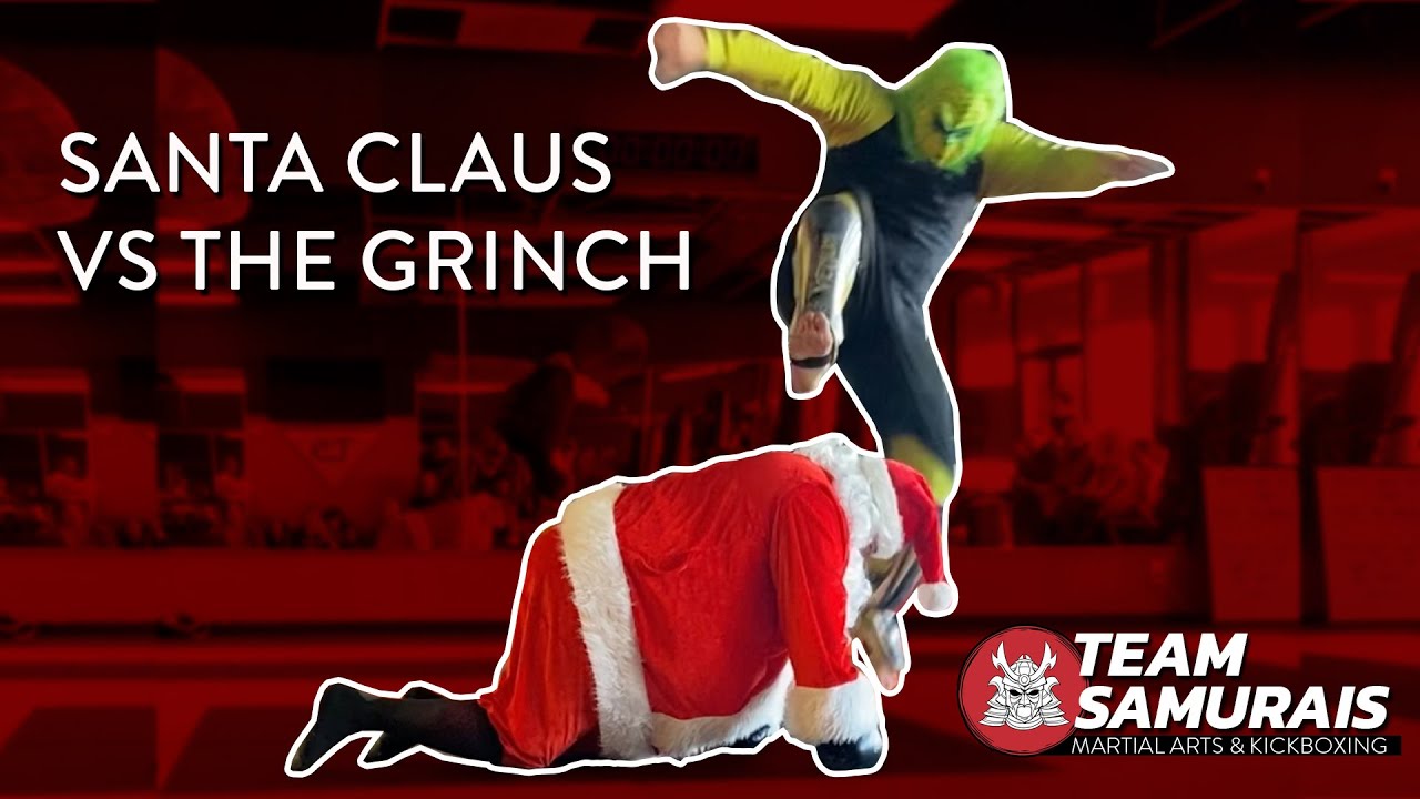 Santa Claus vs The Grinch Kickboxing Match Turned WWE Pro Wrestling ...