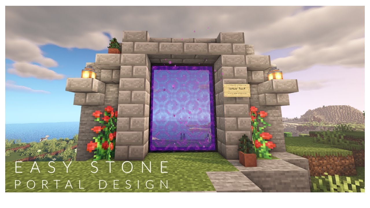Minecraft Easy Portal Design | Beginner Minecraft Designs - YouTube