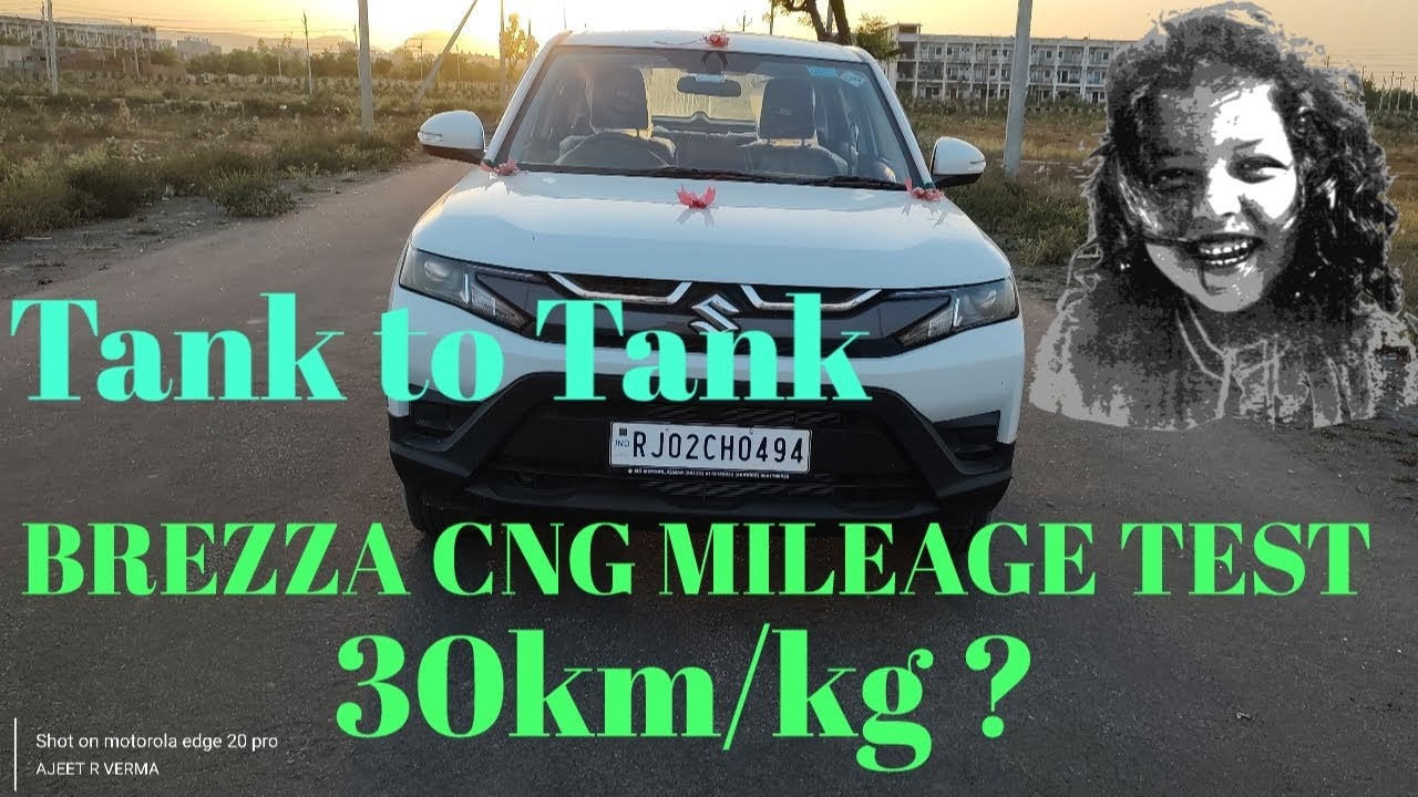 ALL NEW BREZZA CNG MILEAGE TEST TANK TO TANK 30km/kg ?mix highway city ...