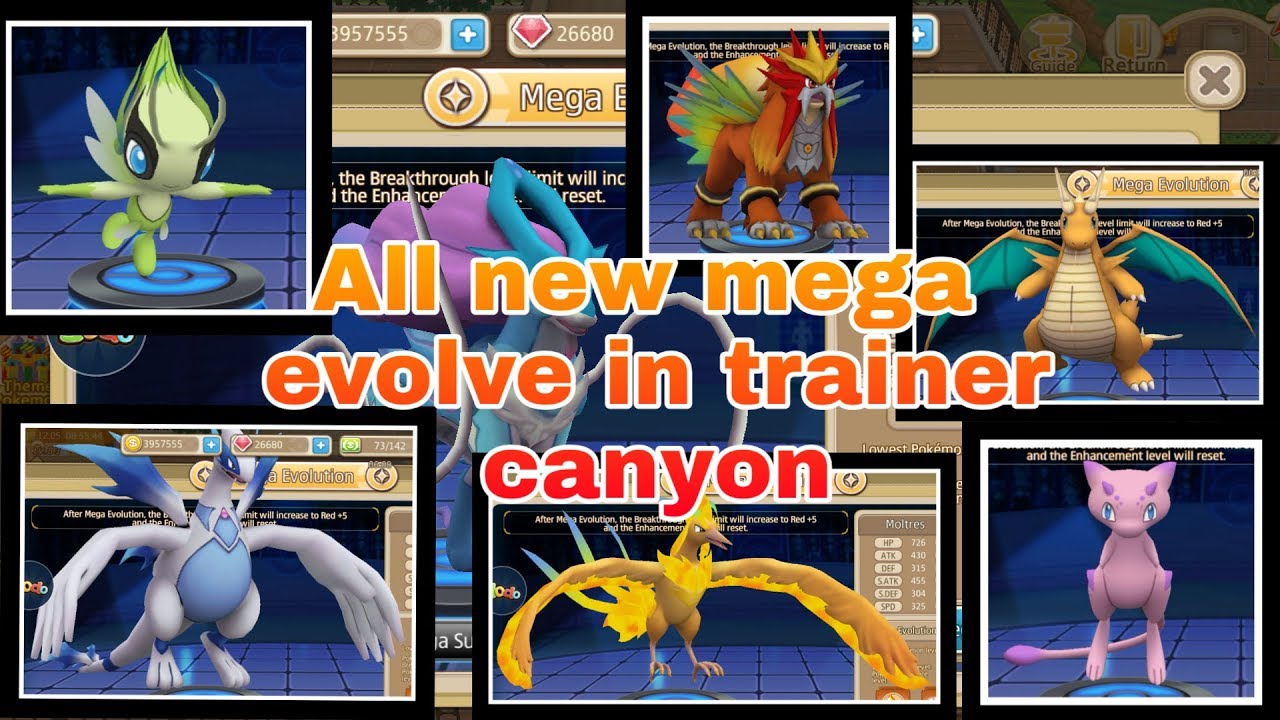 All new mega evolve in trainer canyon || new update || - YouTube