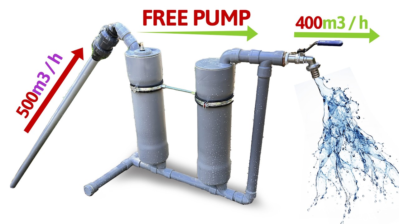 I Turn PVC Pipe Into a Water Pump No Need Electric Power - YouTube