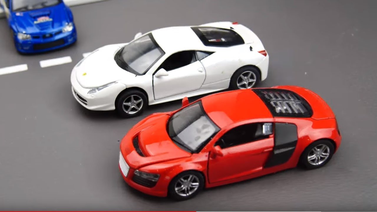 Drag Racing in the City Sports Car Race for Kids - YouTube