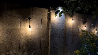 A closer look at these beautiful lights LED Outdoor Edison String Lights Waterproof with Remote 28.2