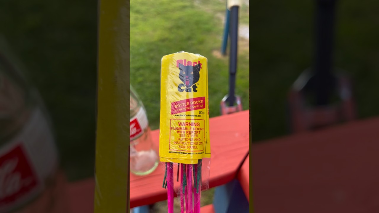 Black cat bottle rockets. #fireworks - YouTube