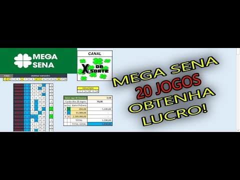MEGA SENA 18 DEZENAS PLANILHA PARA OBTER LUCO!