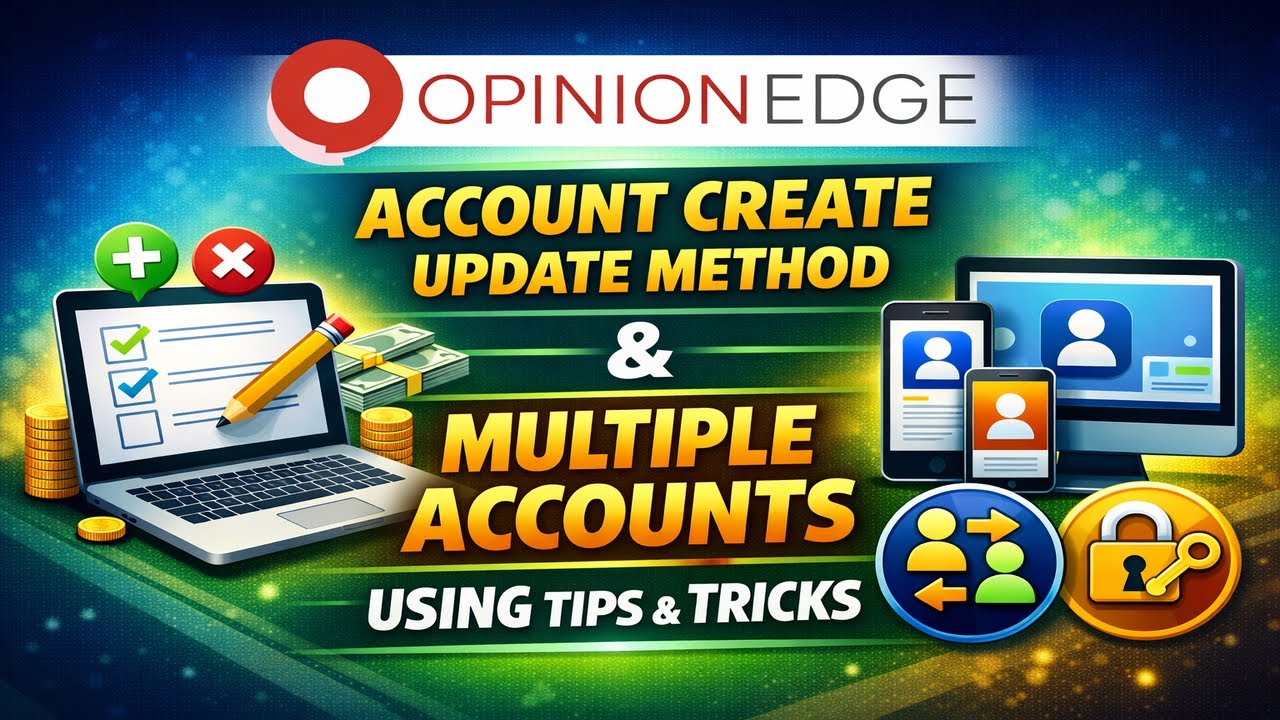 Opinion Edge Account Use Multiple & Create Update Method 2026 | Bangla ...