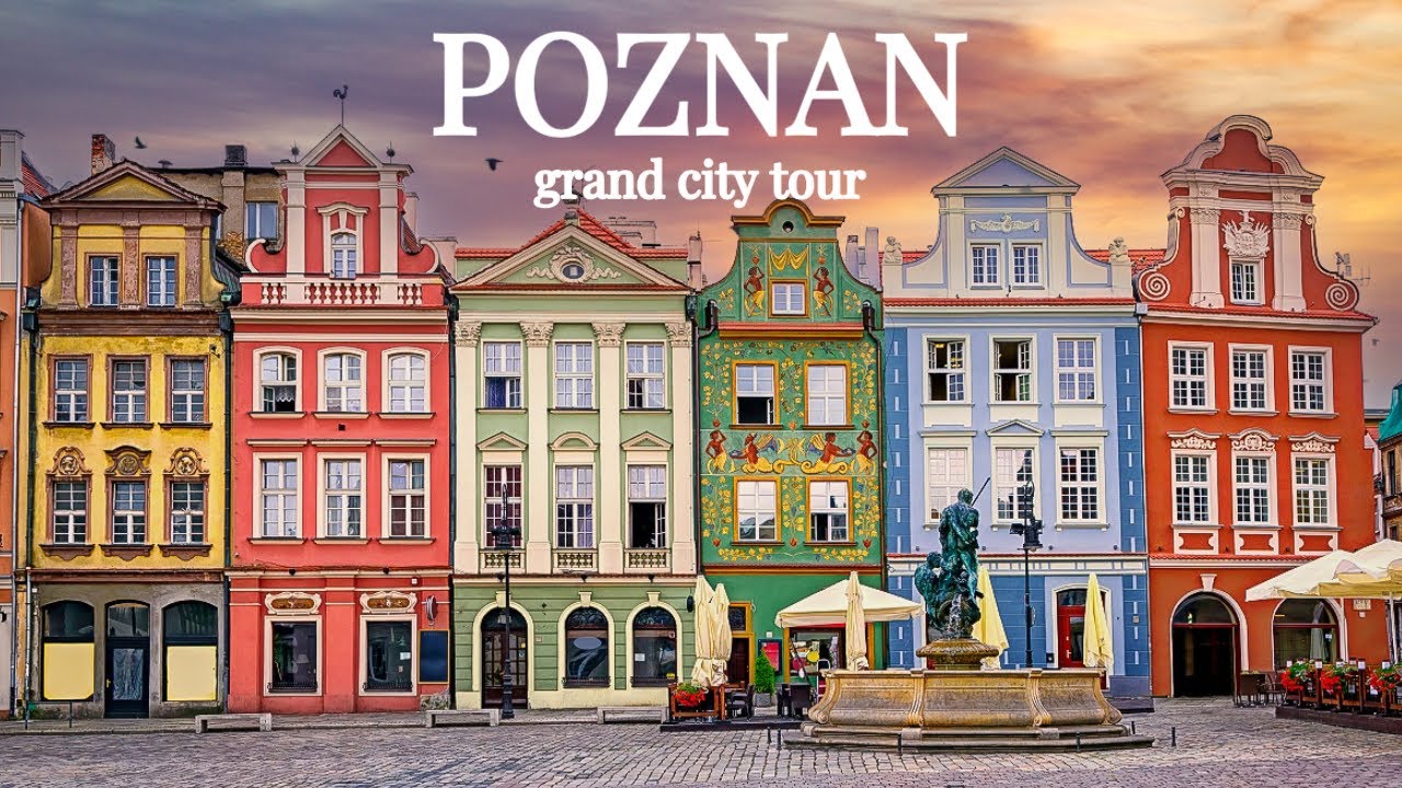 【4K】POZNAN, Poland - Tour through heart of the city at sunset - YouTube