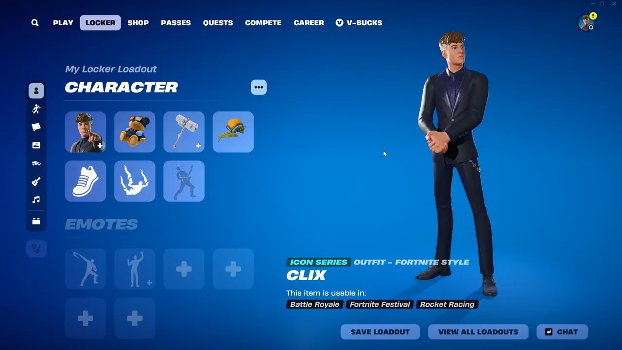 Fortnite Clix Icon Series Skin Showcase! (Early Full Showcase) - YouTube