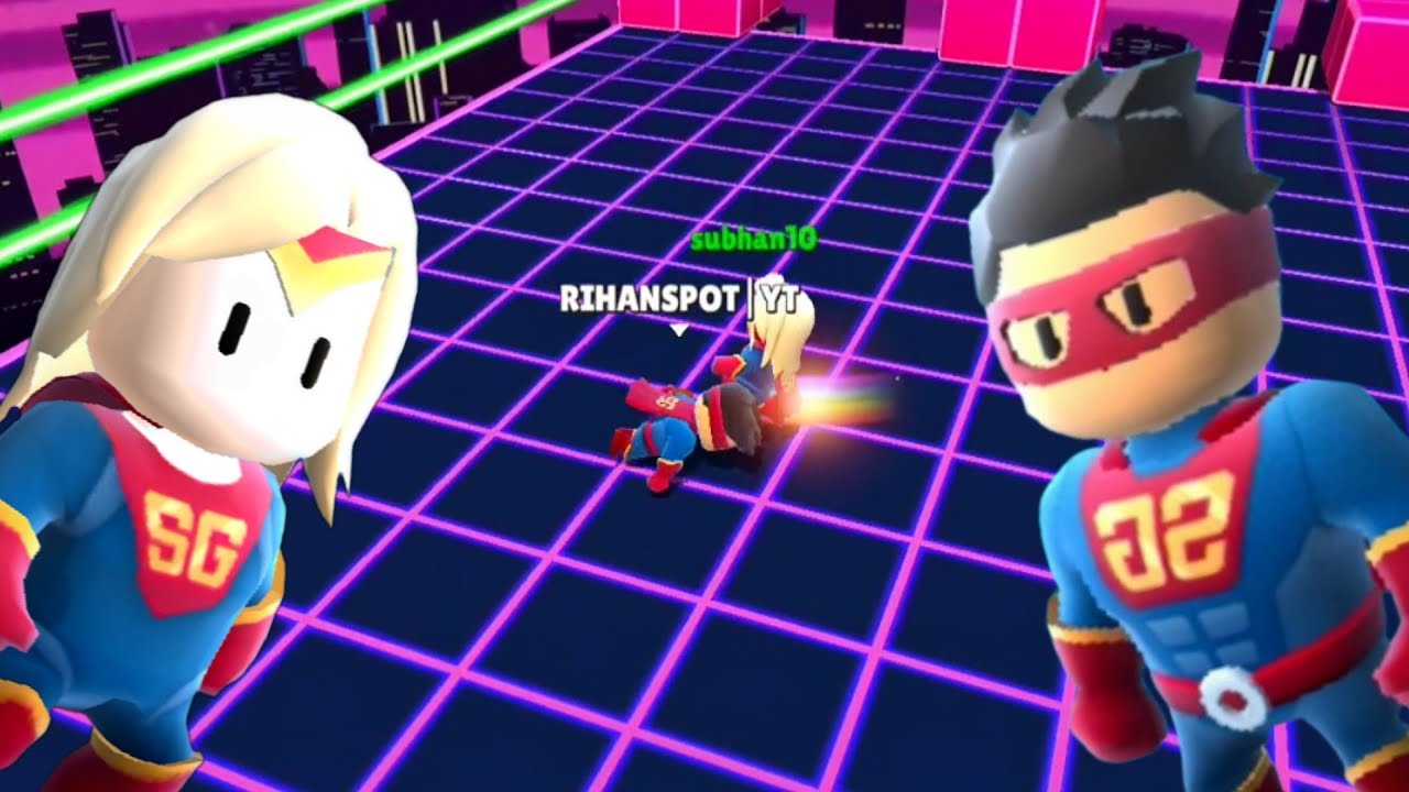 Super Guy vs Super Gal Stumble Guys - YouTube