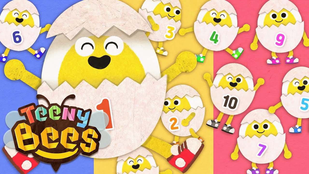 10 Little Eggs @TEENYBEES🐝 | Counting Song | Toddler Learning Video ...