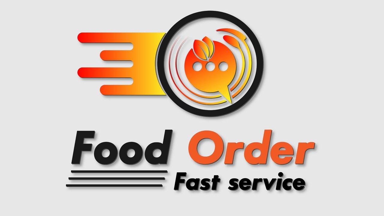 How to Make Food Order Logo Design||food logo design||Restaurant logo ...