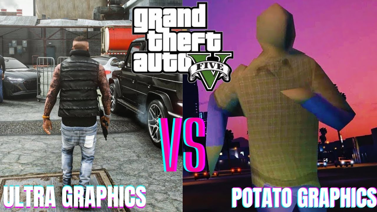 GTA 5 - ULTRA GRAPHICS vs POTATO GRAPHICS | GRAPHICS COMPARISON [High ...