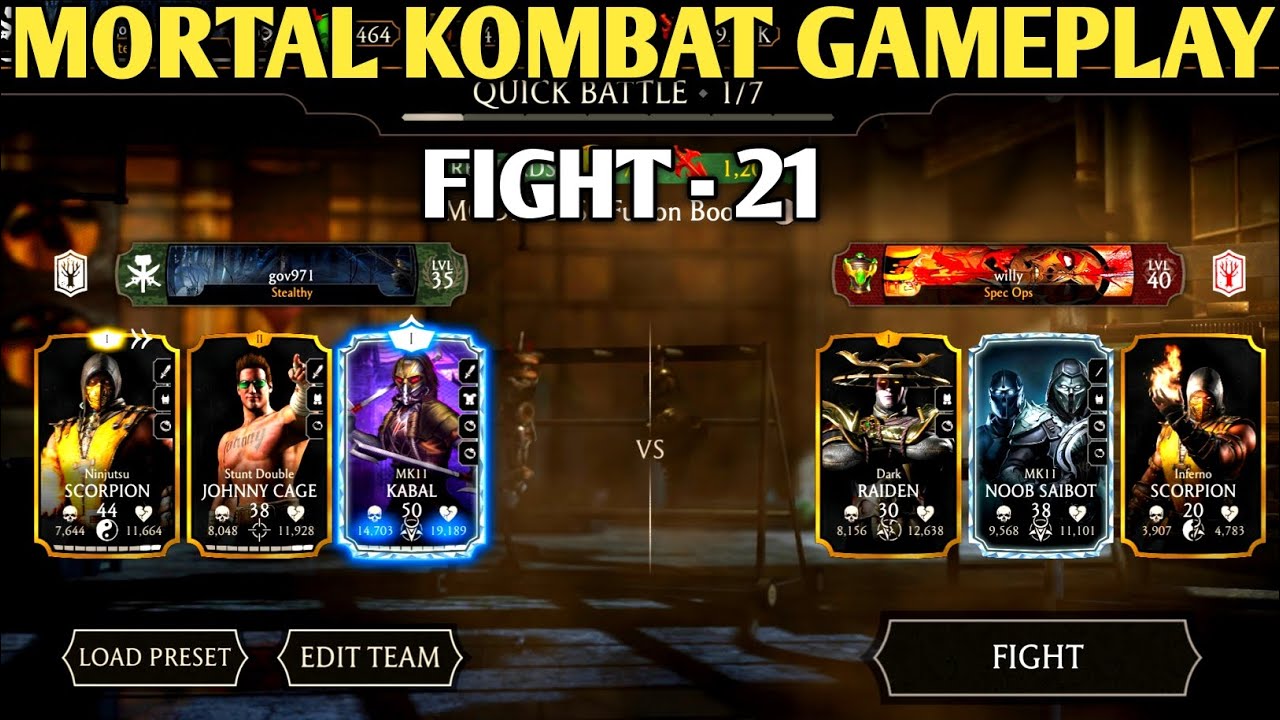 Mortal Kombat Mobile Gameplay || MK Mobile || Faction War || Fight - 21 ...