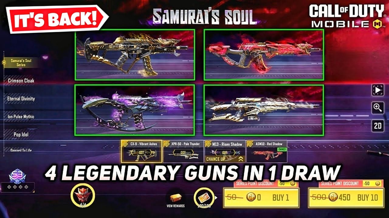 Finally Samurai's Soul Series Armory is Back in CODM l All Rewards ...