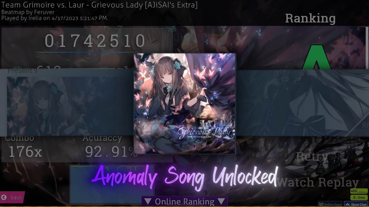 Arcaea x osu! - Unlocking Grievous Lady - YouTube