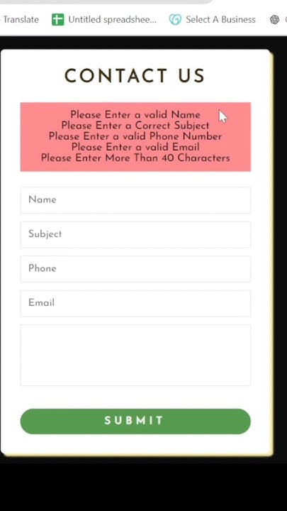 Form Validation Using JavaScript #javascript #shorts - YouTube