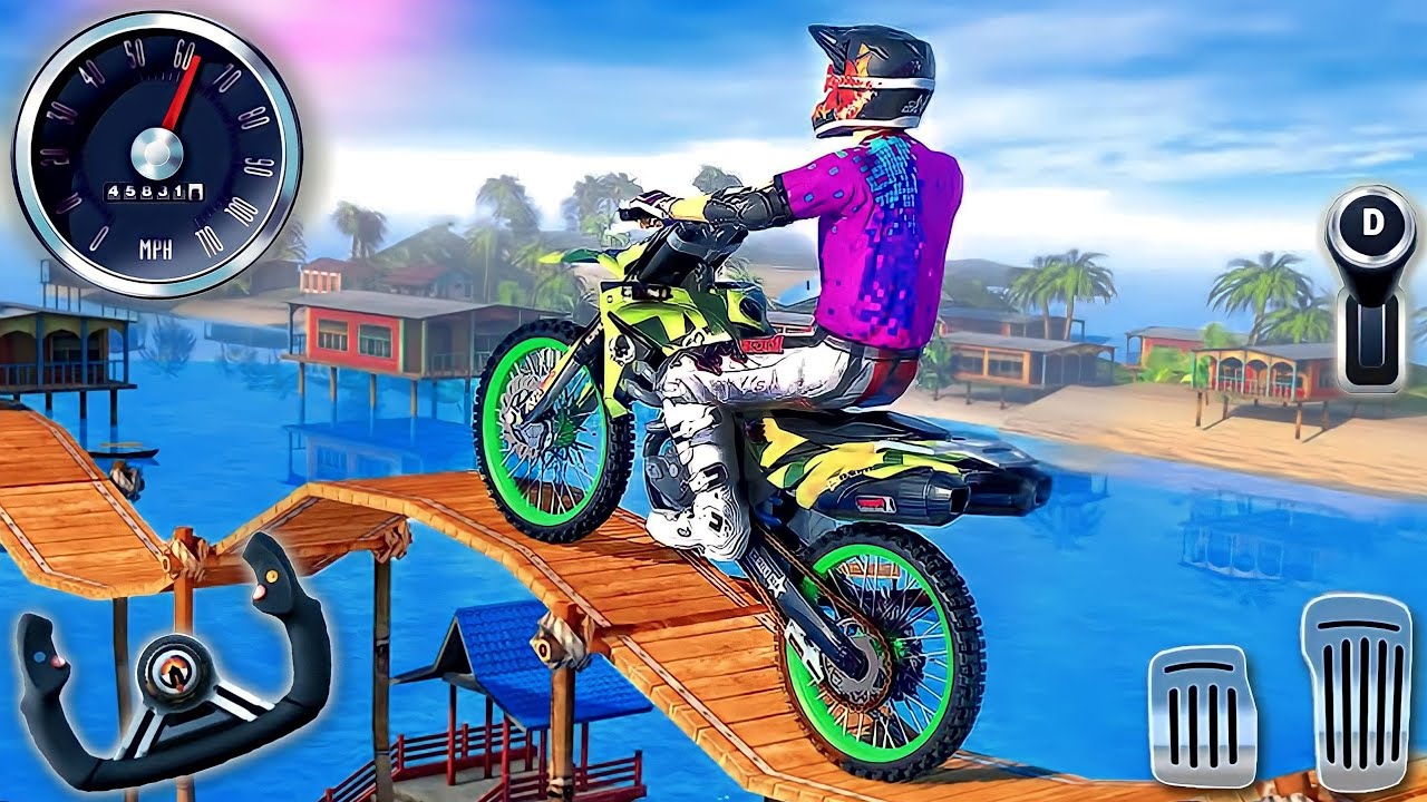 Mega Ramp Bike Racing Simulator 3D - Extreme Motorcross Drit Bike Stunt ...