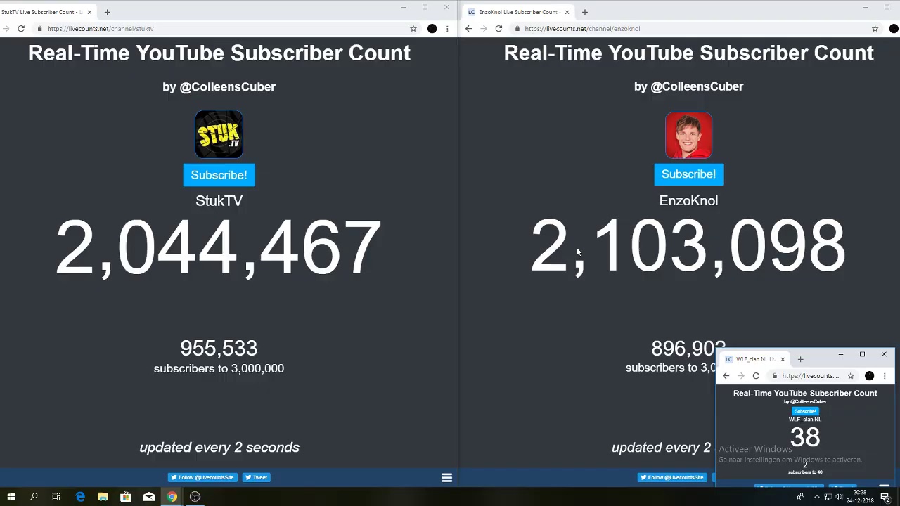 Enzo knol VS Stuk Tv subcounter!!! - YouTube