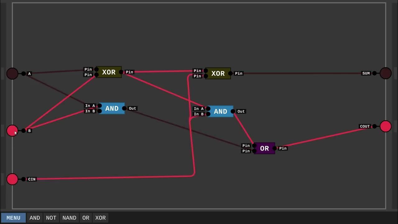 Digital Logic Sim. BUILDING A COMPUTER ( part 1 ) How to Make a 1-BIT ...