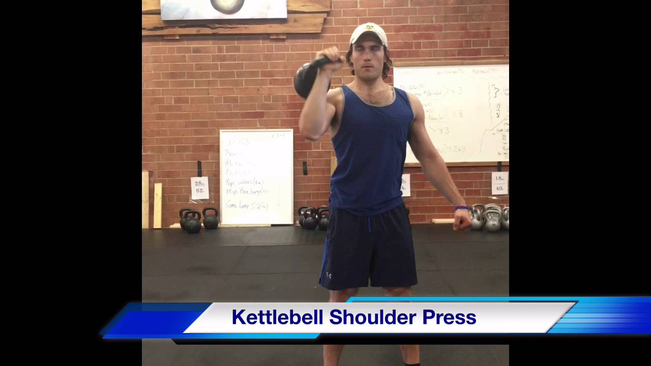 Kettlebell Shoulder Press - YouTube