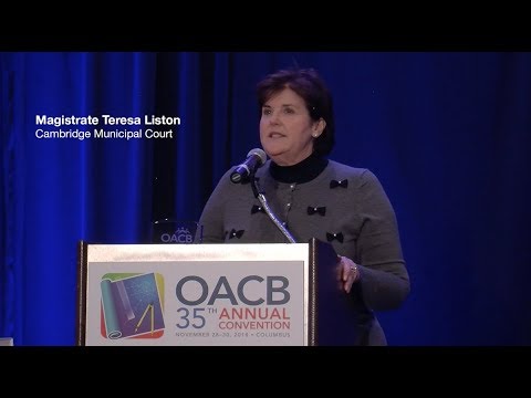 Magistrate Teresa Liston accepts 2018 OACB Distinguished Service Award ...