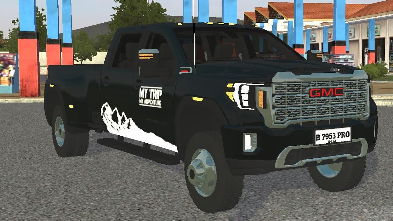 Mod BUSSID - GMC Sierra Denali 3500HD 2020 - YouTube