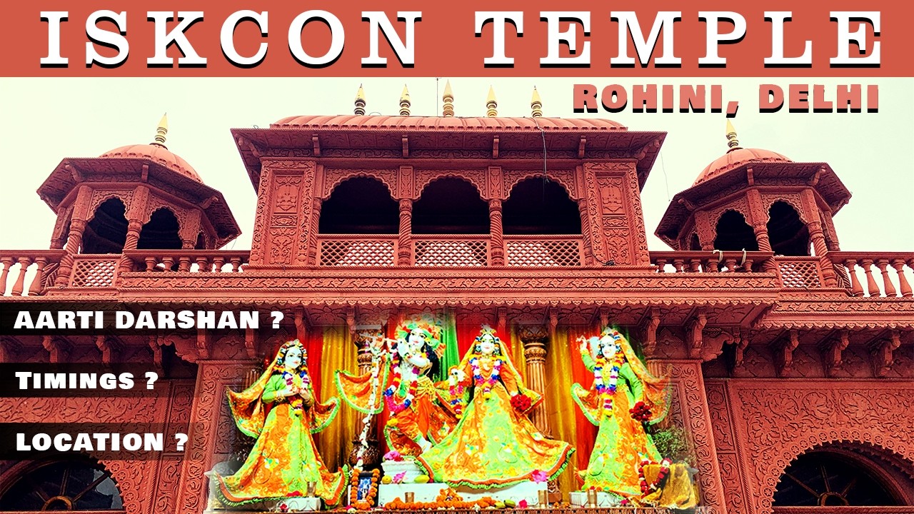 Newly Opened Iskcon Temple Rohini 🦚| Sri Sri Radha Madhav Temple | Full ...