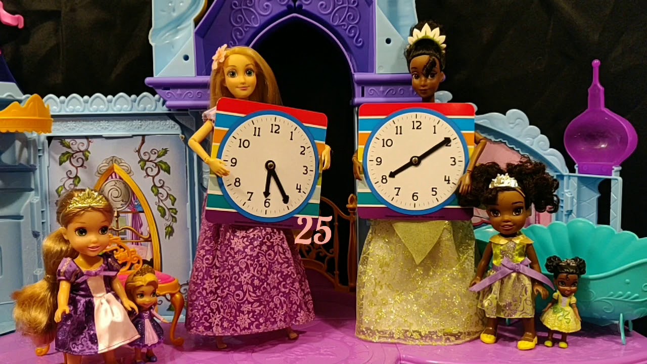 Disney Princess Dolls - Telling time - YouTube