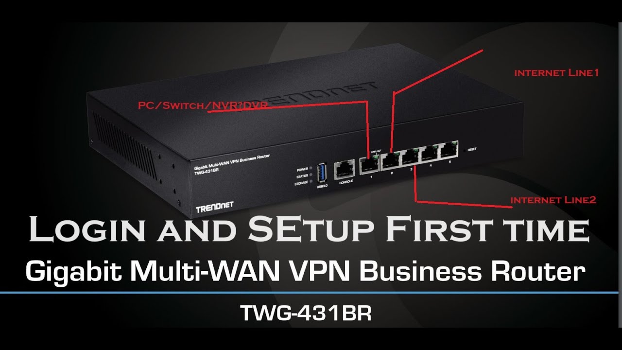 TRENDNET TWG 431BR Multi WAN Load Balancer Router login and Setup ...