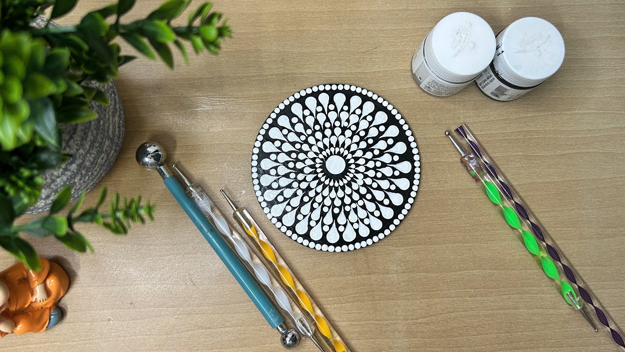 How to Draw Simple and Easy Dot Mandala Painting | Dot Mandala Art for ...