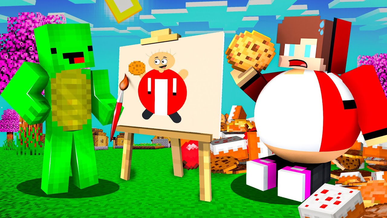 Jj Use Drawing Mod To Fat Prank For Mikey In Minecraft Maizen Youtube