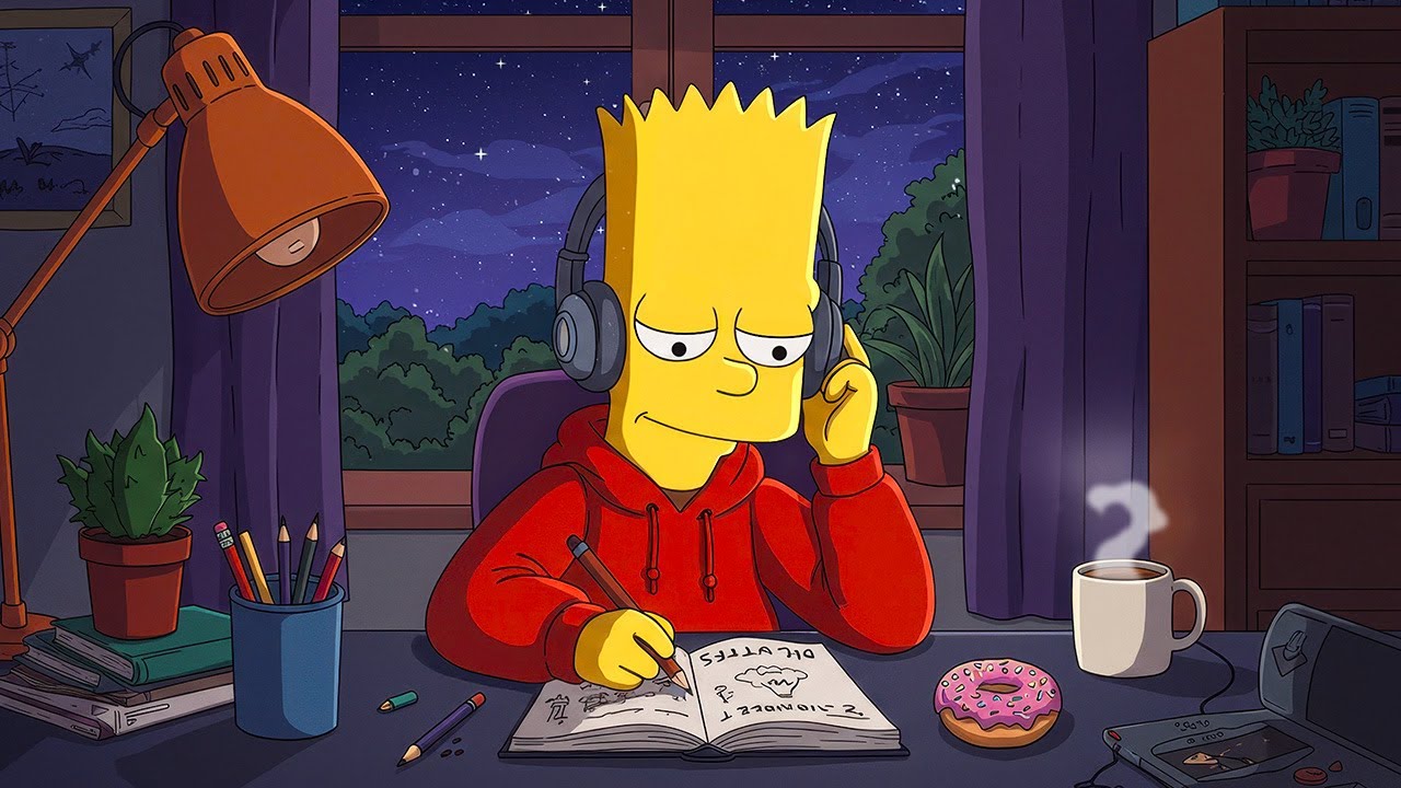 Lofi Hip Hop Radio - Beats to Study/Relax to [with Bart Simpson] - YouTube