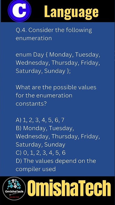 What is enumeration in C Programming #shorts #viral #omishatech #cprogramming #enumeration - YouTube
