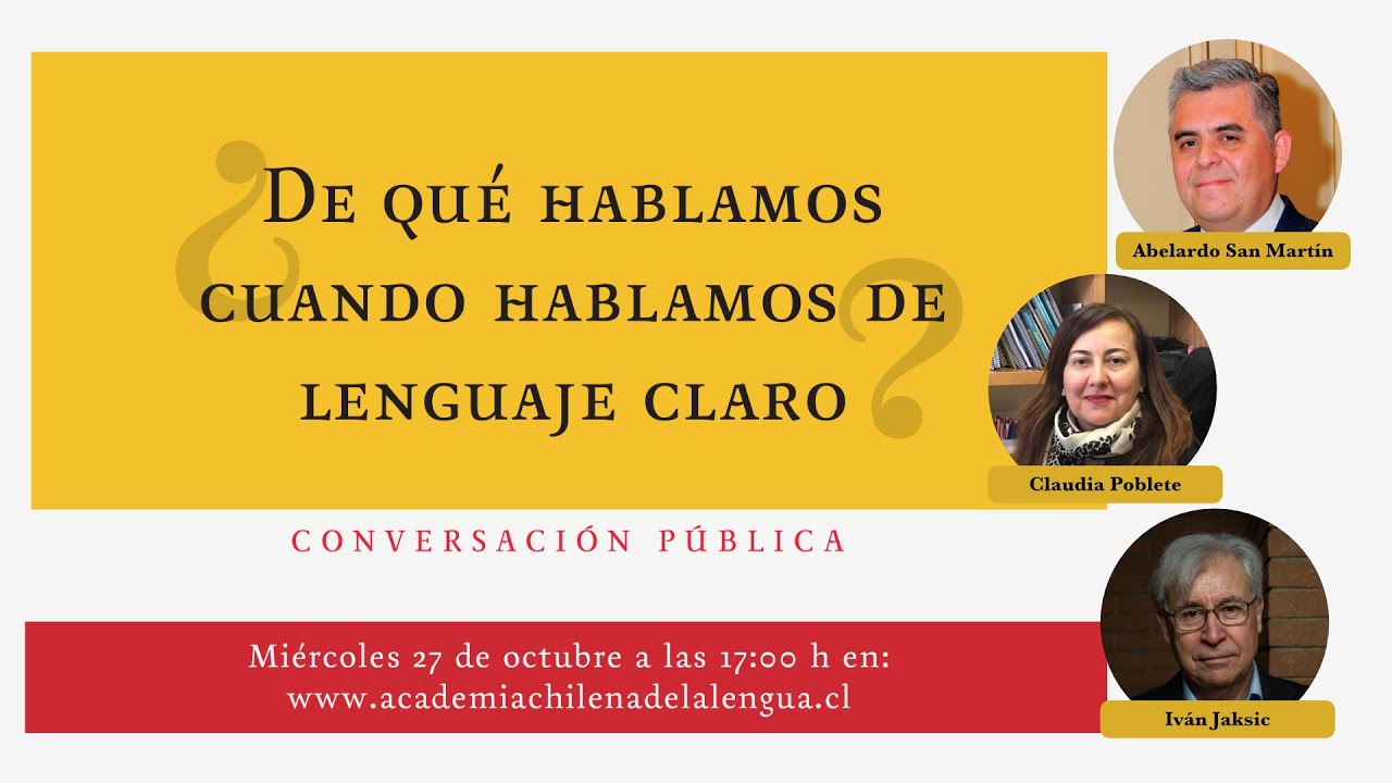 De qué hablamos cuando hablamos de lenguaje claro?» Conversación ...