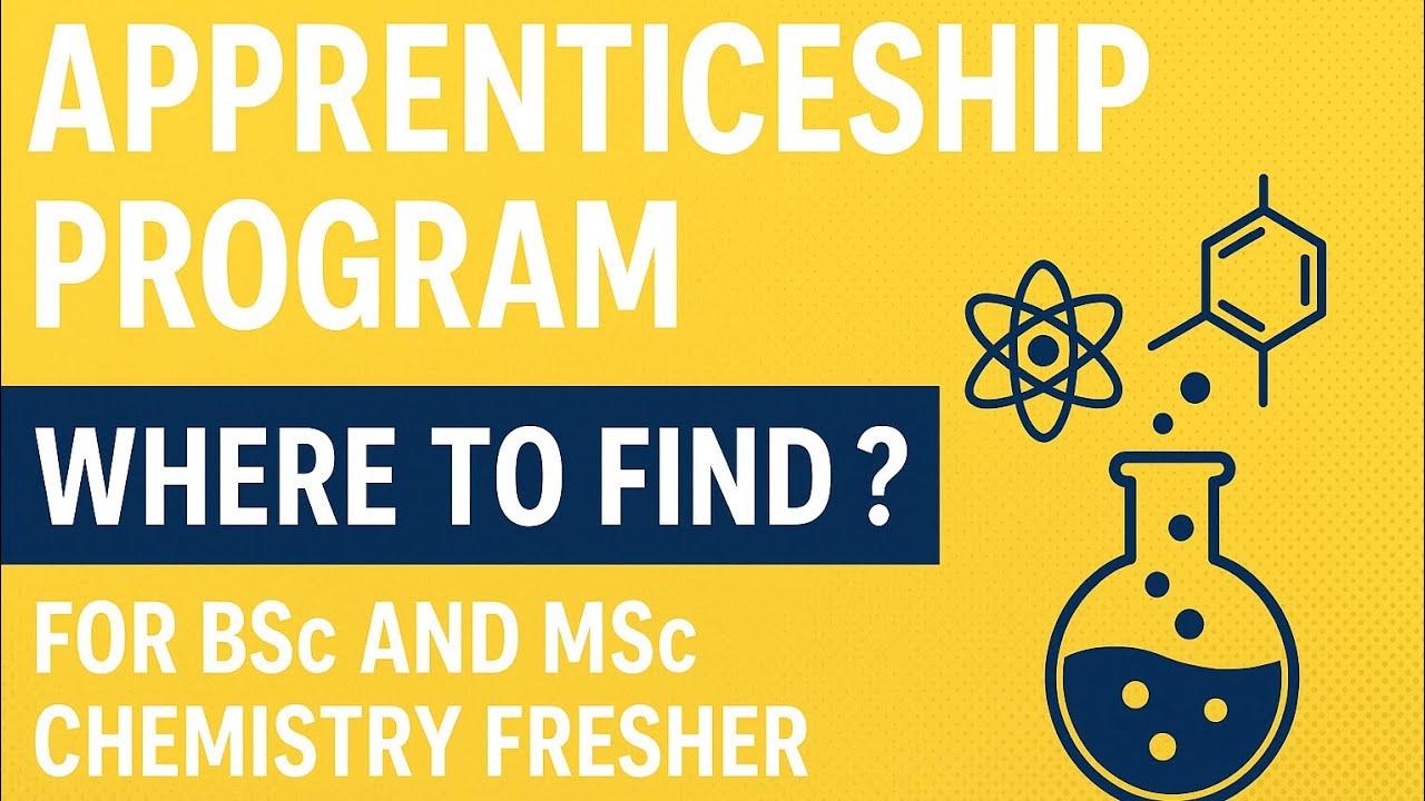 Apprenticeship | BSc and MSc Chemistry Fresher - YouTube