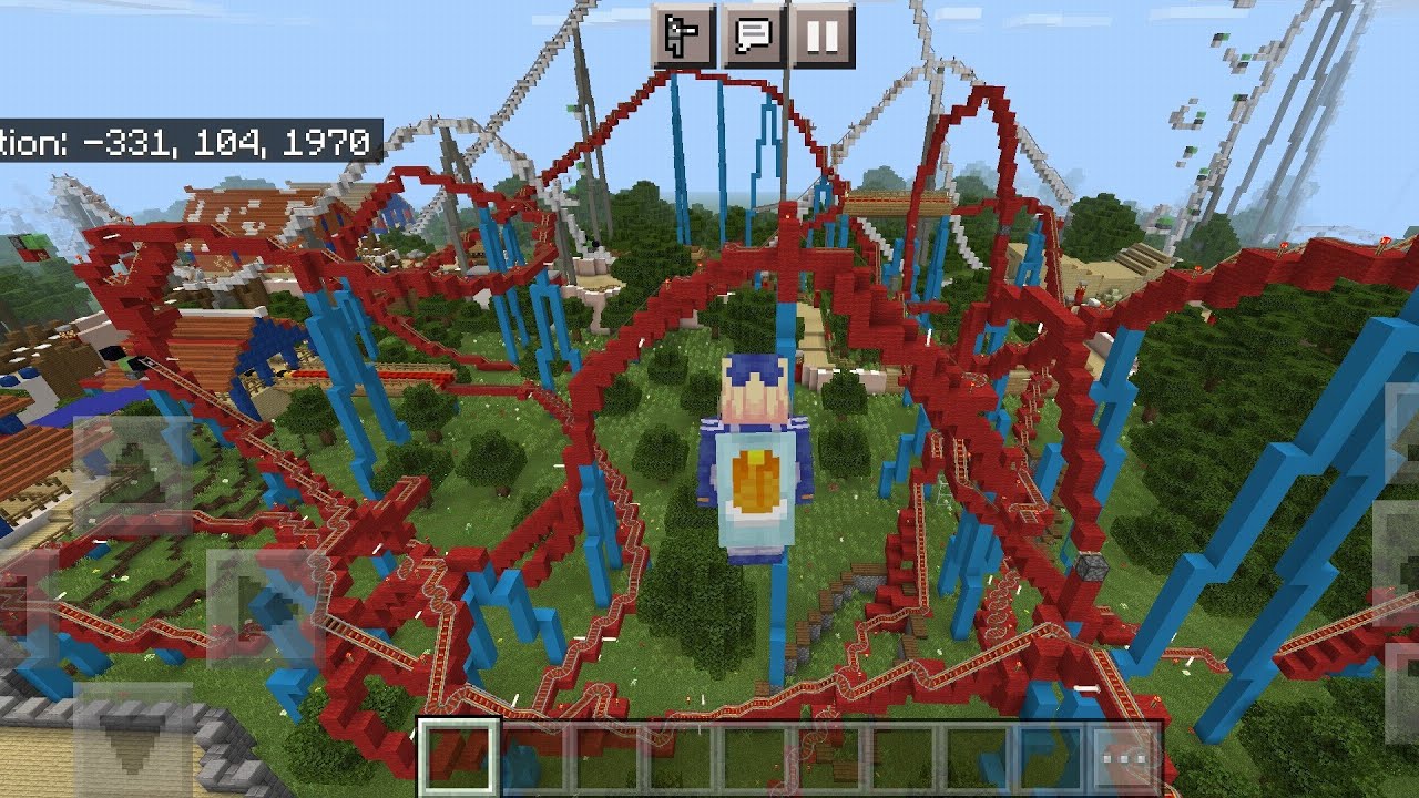MINECRAFT ROLLER COASTER - YouTube