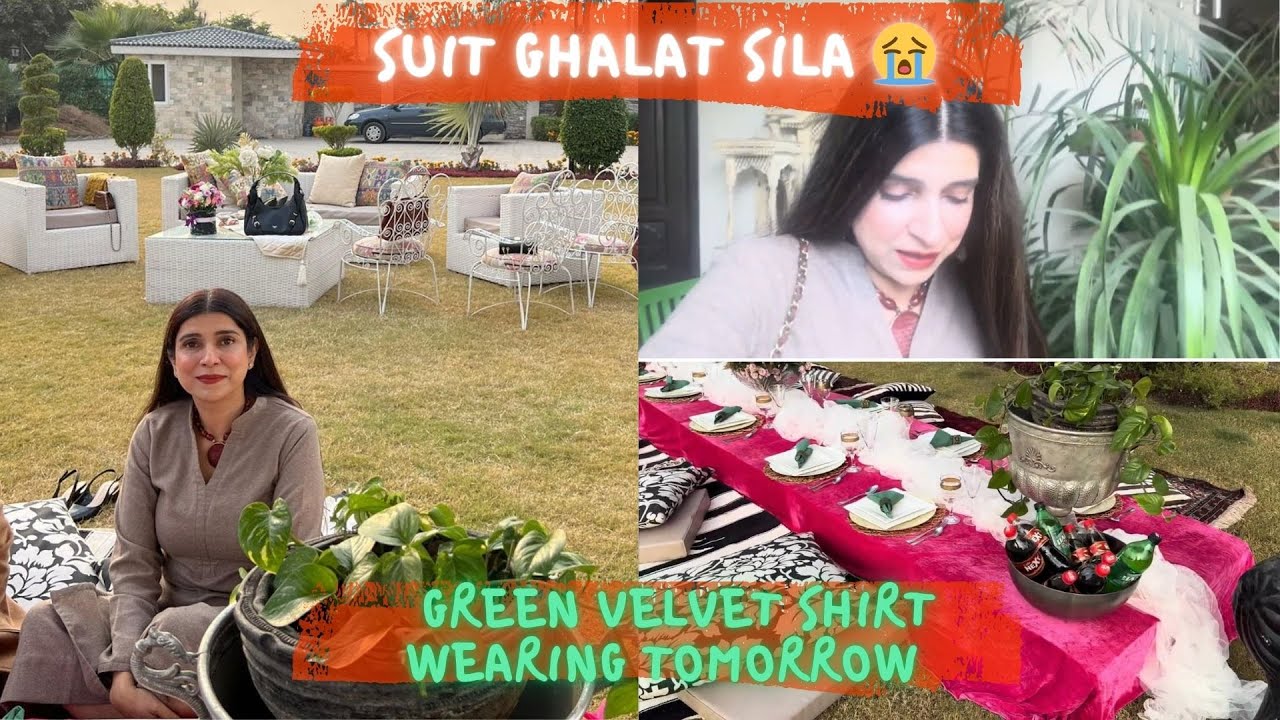 Suit Ghalat Sila 😭 Green Velvet Shirt Wearing Tomorrow 💚 Vlog 614 - YouTube