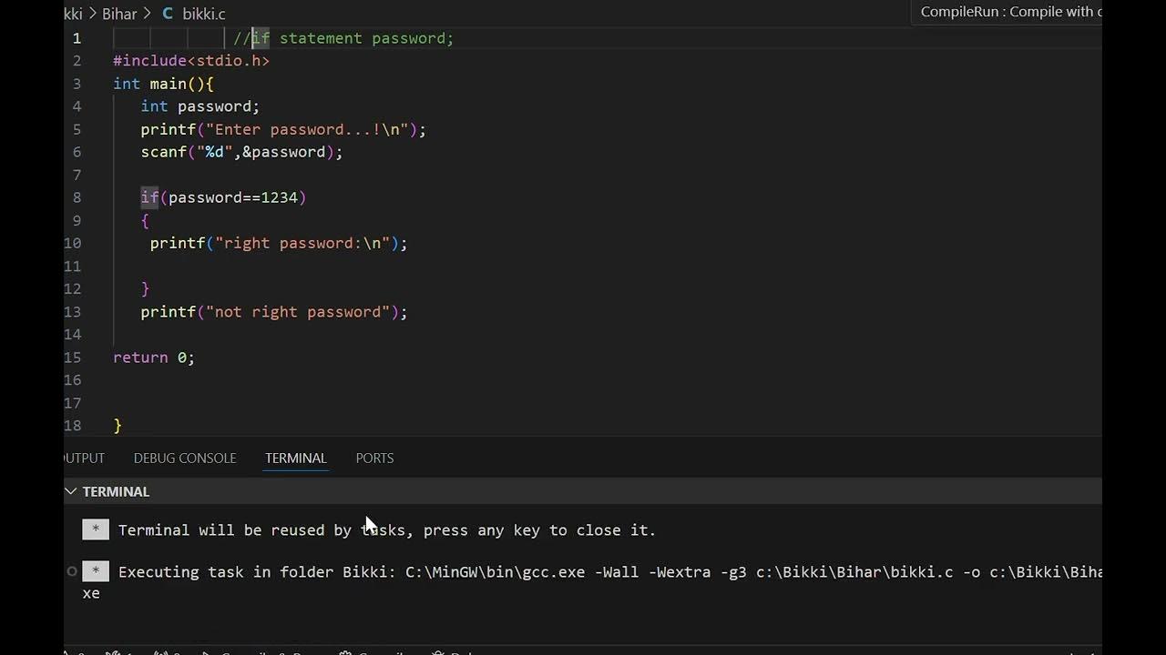 c program if statements - YouTube