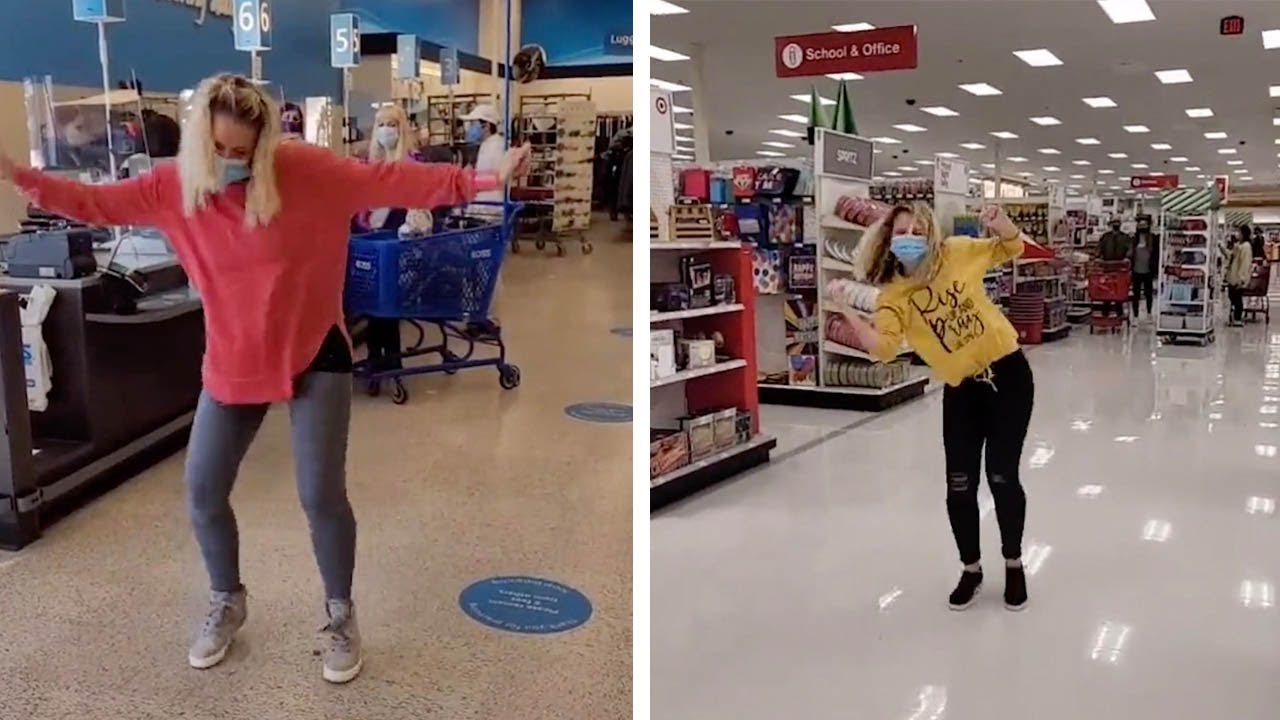 Woman Loves Dancing In The Middle Of Supermarkets - YouTube