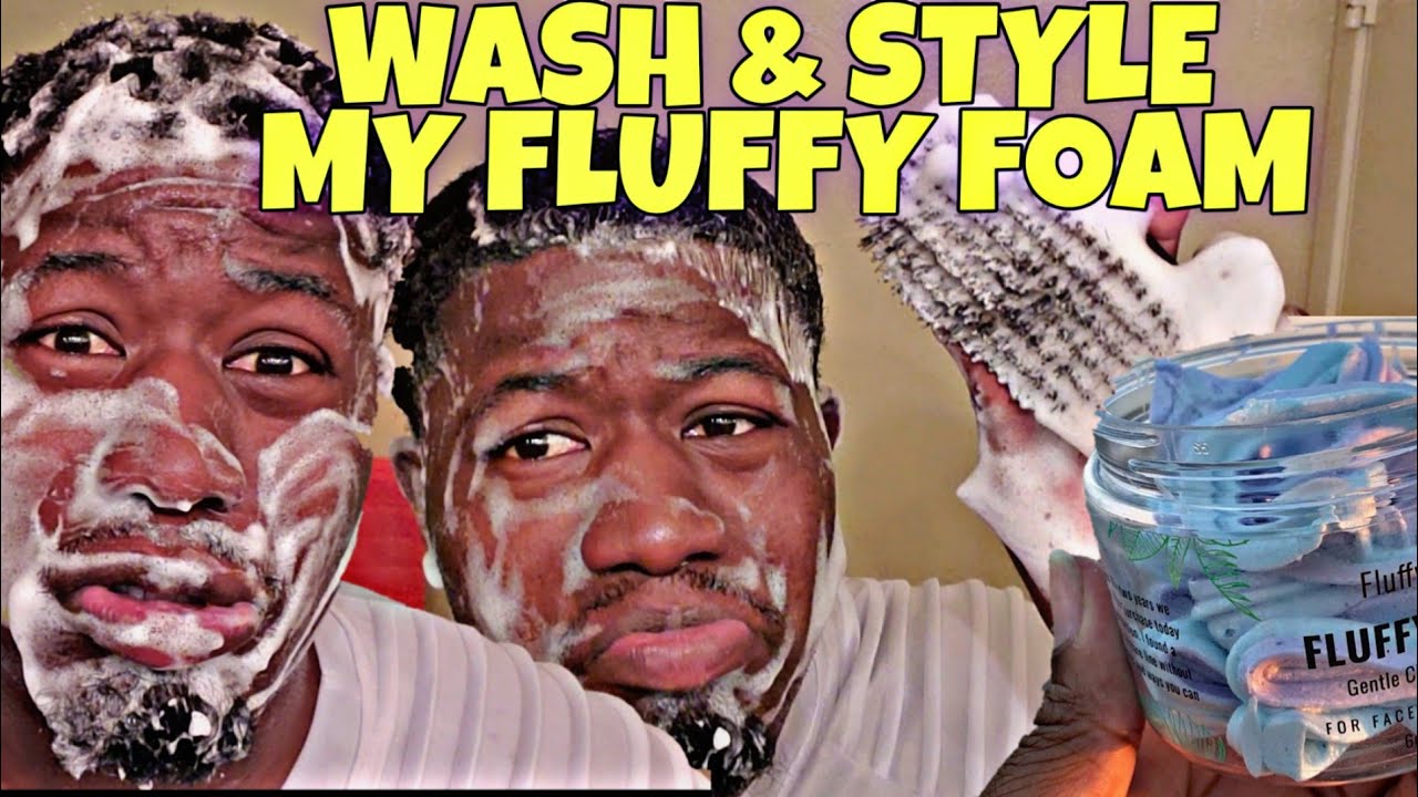 360 WAVES: HOW TO WASH AND STYLE WITH FOAM| MY FLUFFY PUFF FOAM SOAP IN ...