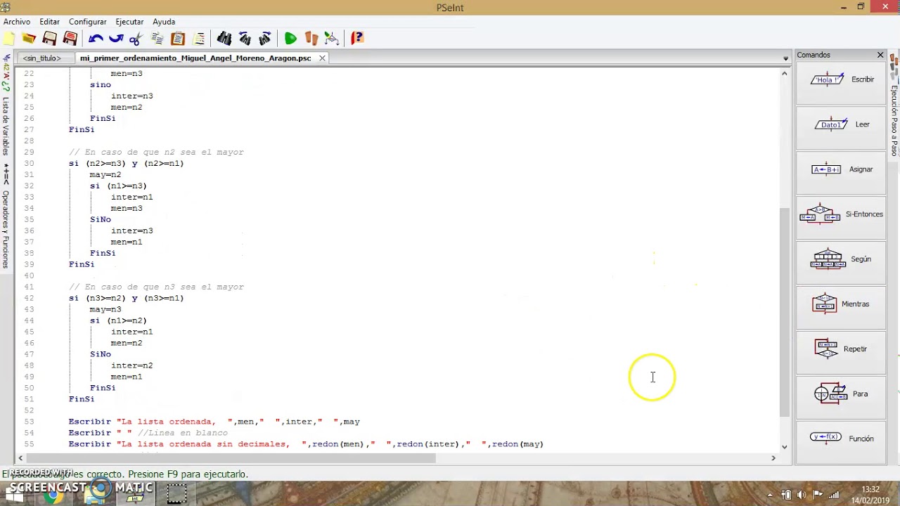 Video de algoritmo de lista ordenada - YouTube