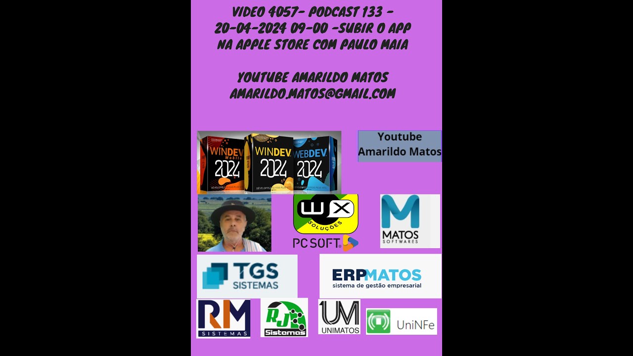 VIDEO 4057- PODCAST 133 - 20-04-2024 09-00 -Subir o app na Apple Store com Paulo Maia - YouTube