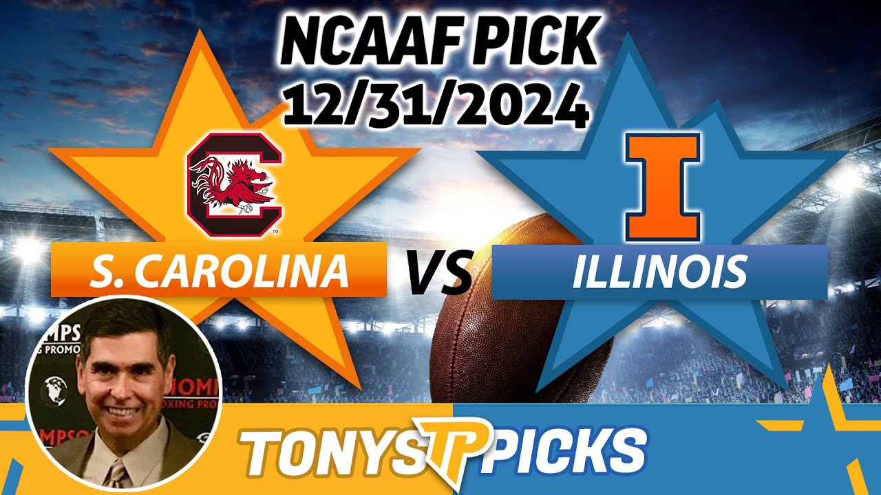 South Carolina vs. Illinois Pick 12/31/24 NCAAF BOWL Prediction for Bet ...