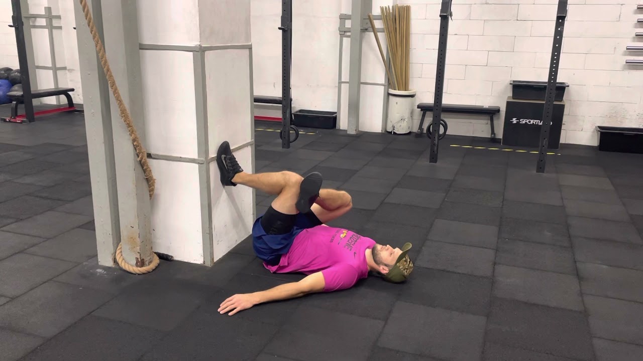 Wall Figure Four Stretch - YouTube