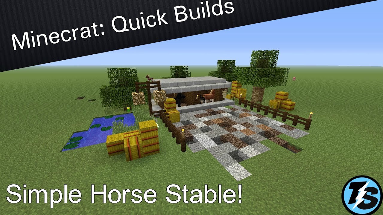 Minecraft Quick Builds | Horse Stable! - YouTube