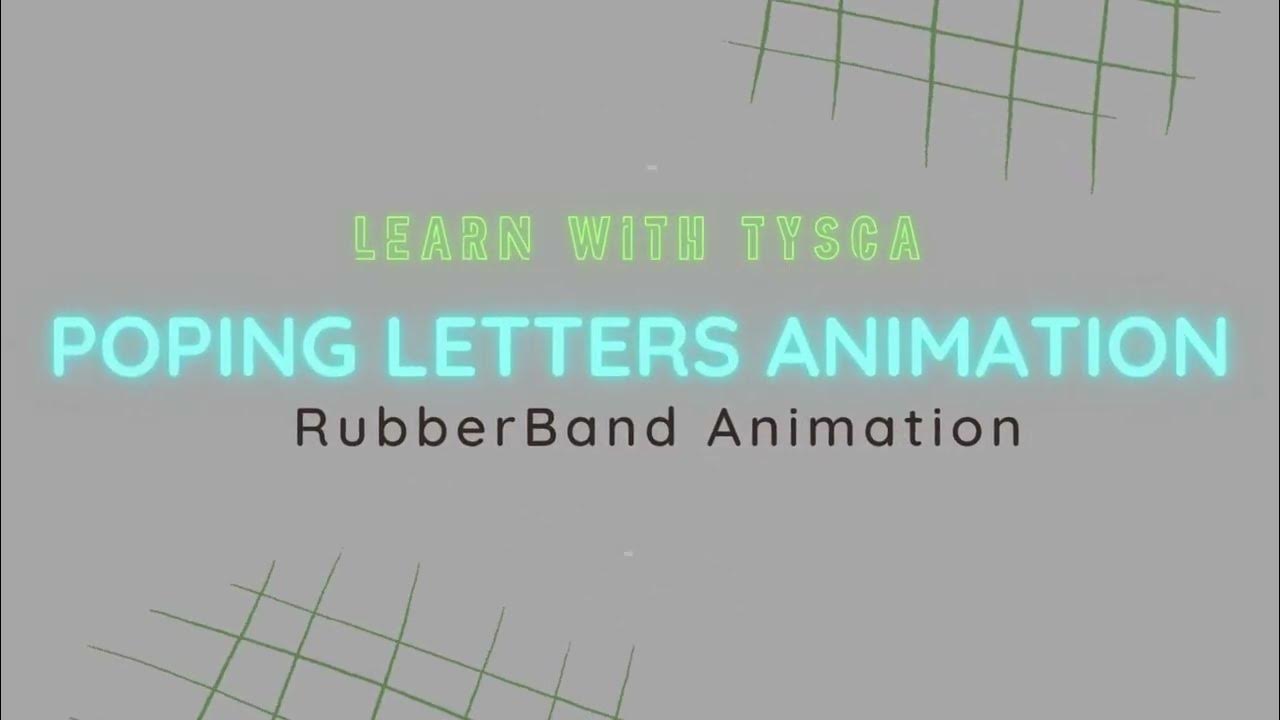 RubberBand Animation On Letters Poping Letters Animation || HTML || CSS || JS || Make Web ...